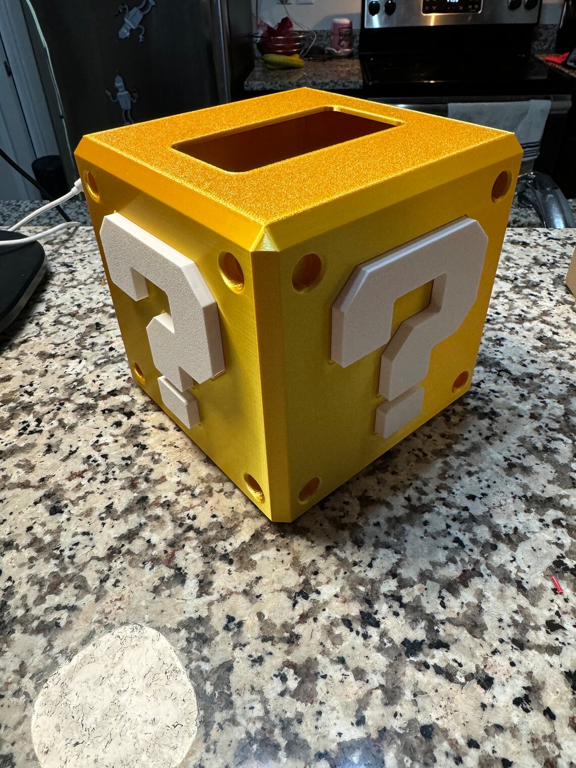 3d-printed Metallic Gold Super Mario Bros Tissue Box Cover Gamer ...