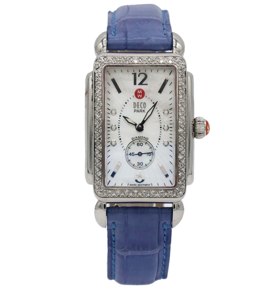 Michele Art Deco Park Diamond Women's Watch Stainless Steel ...