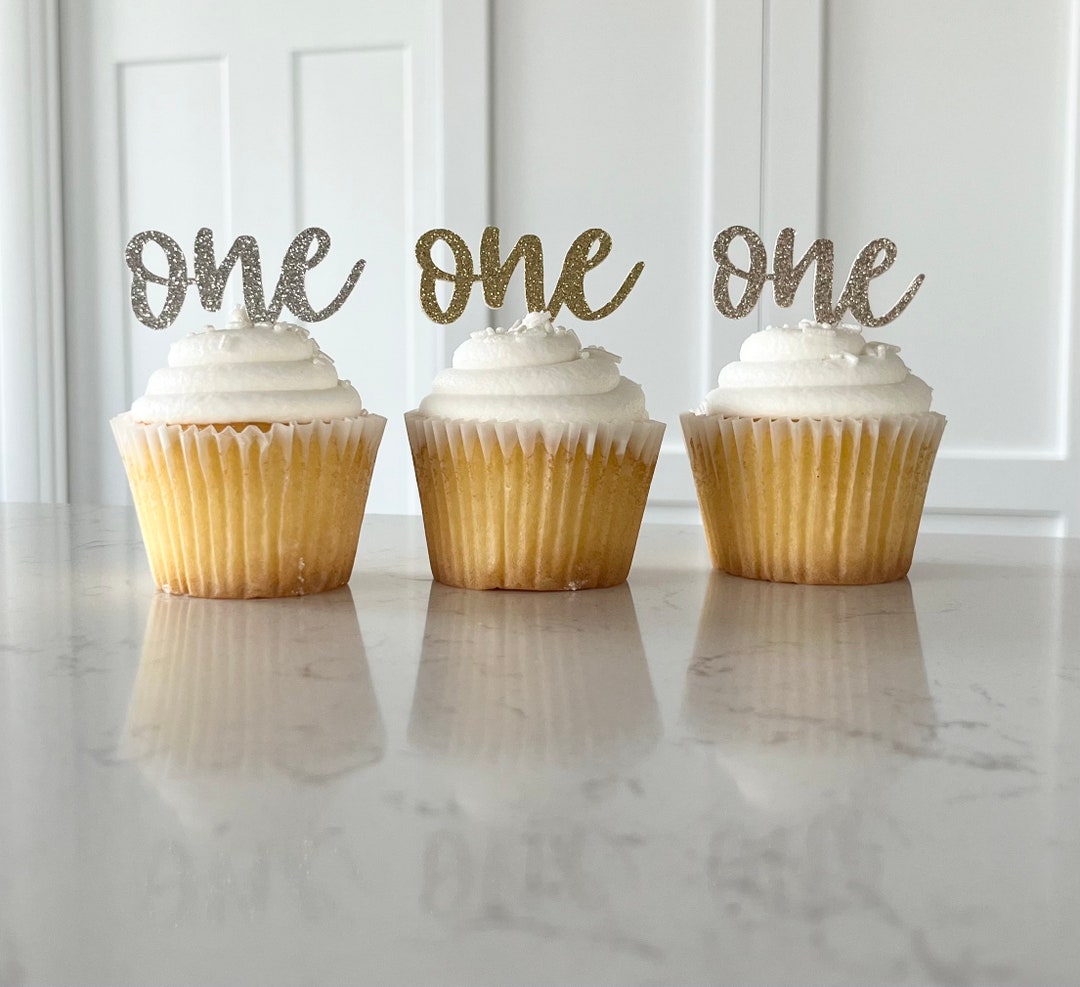 First Birthday Cupcake Topper Birthday Party Decorations for Toddlers ...