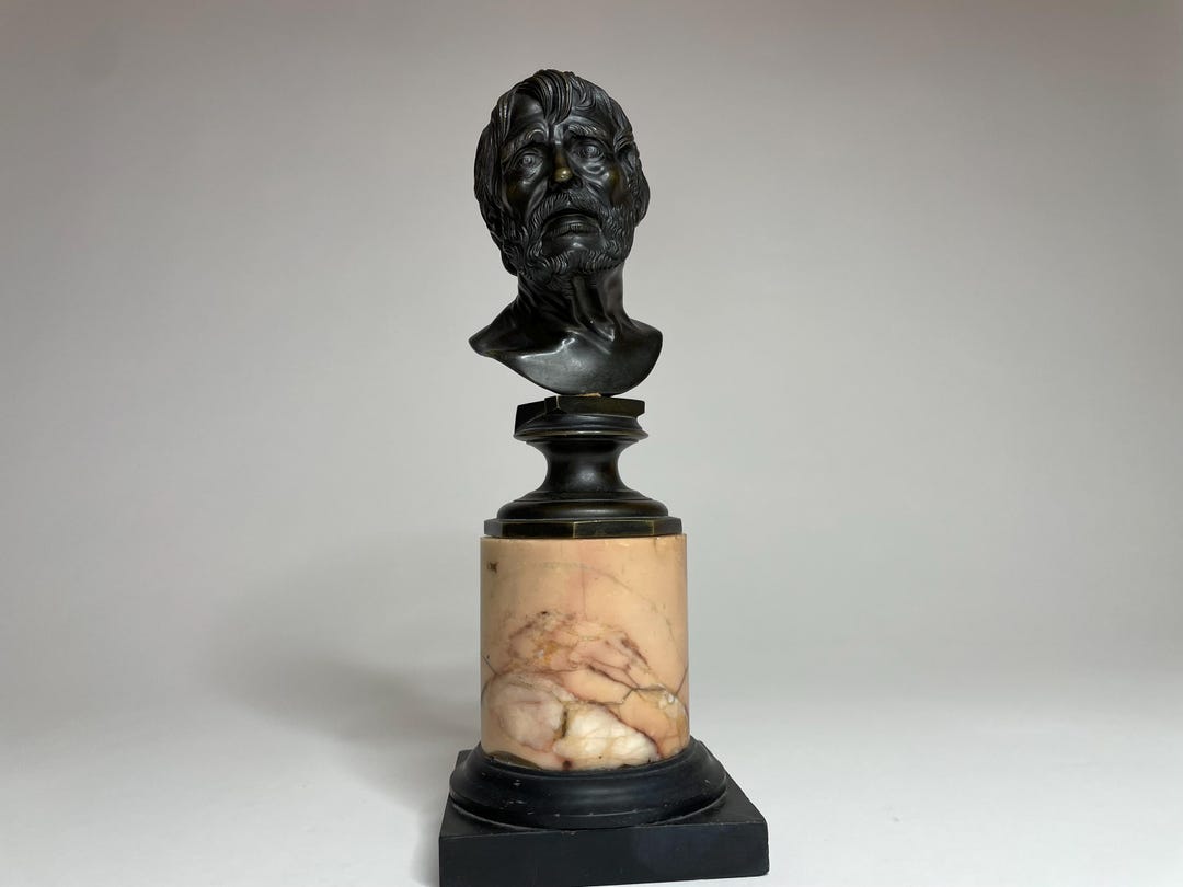 After the Antique, Patinated Bronze Bust of ‘pseudo-seneca’. Italian ...