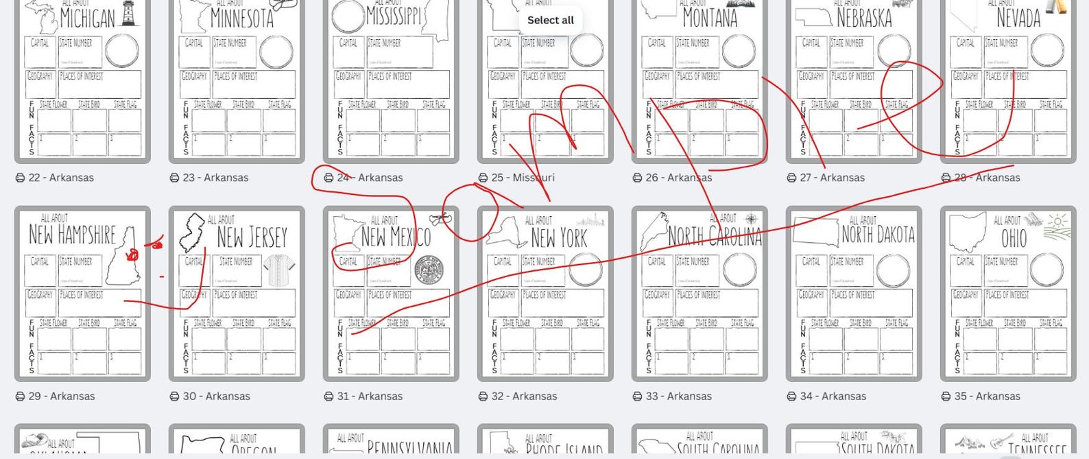 TEACHER HELPS: 50 States Worksheets, 1 for Each State- Part of the ...