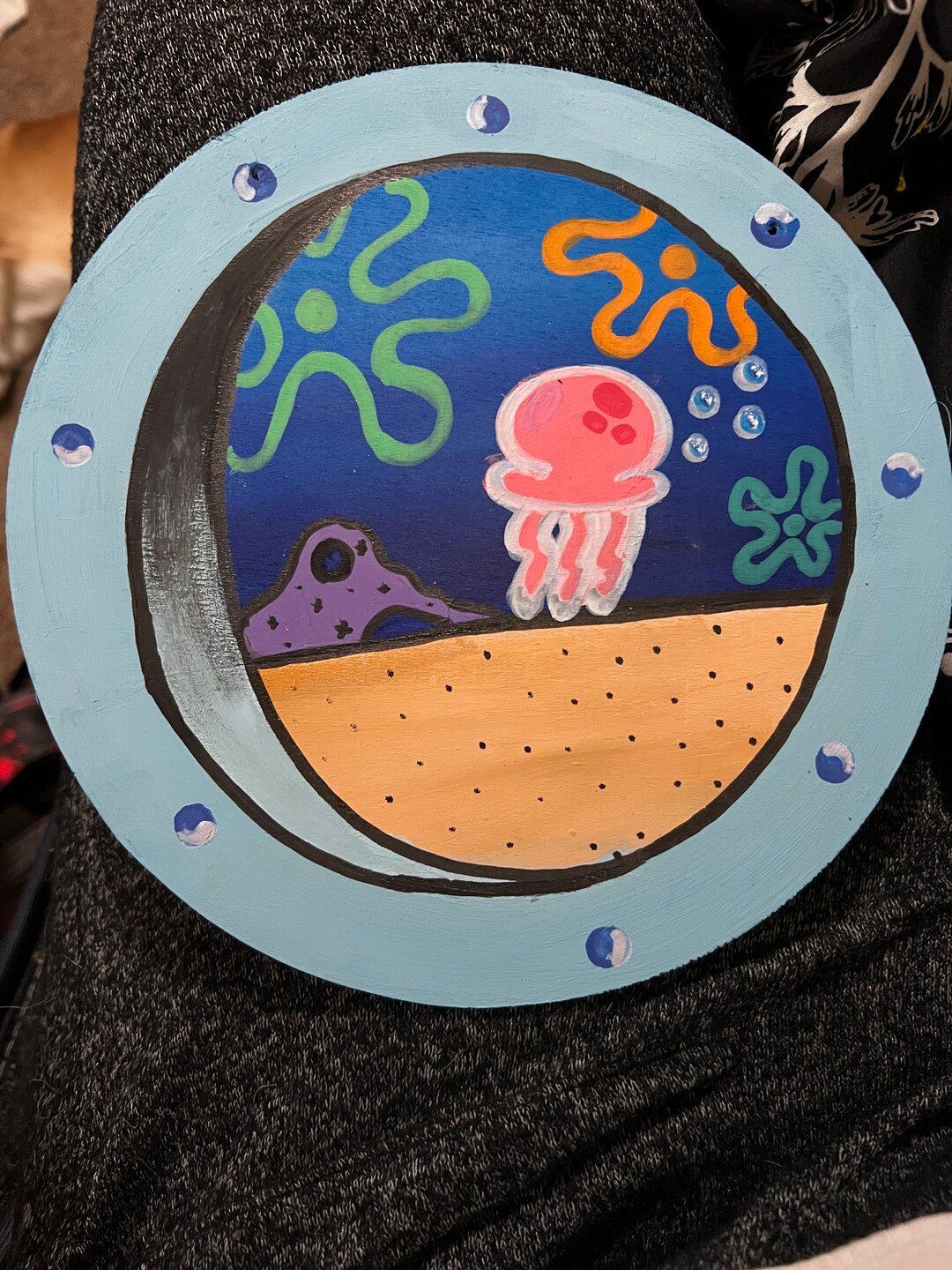 Bikini Bottom Window 8x8 Acrylic Painting - Etsy