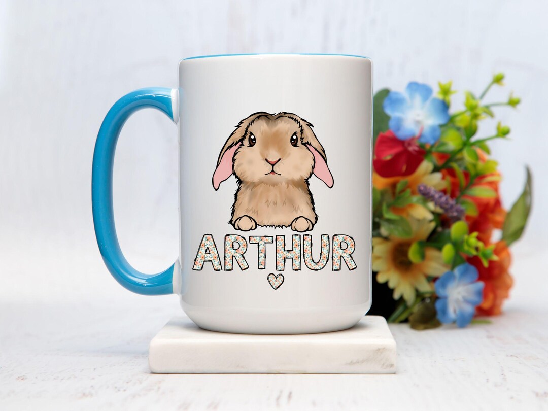 Personalized Bunny Mug, Holland Lop Coffee Cup, Bunny Mom Gift, Custom ...
