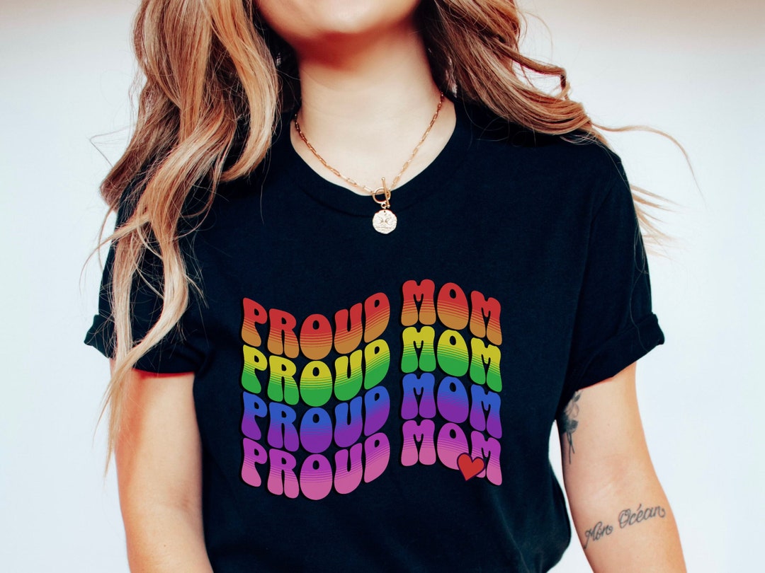 Rainbow LGBTQ Proud Mom, Pride Mom, Pride Gift for Mom, LGBTQ Mom ...