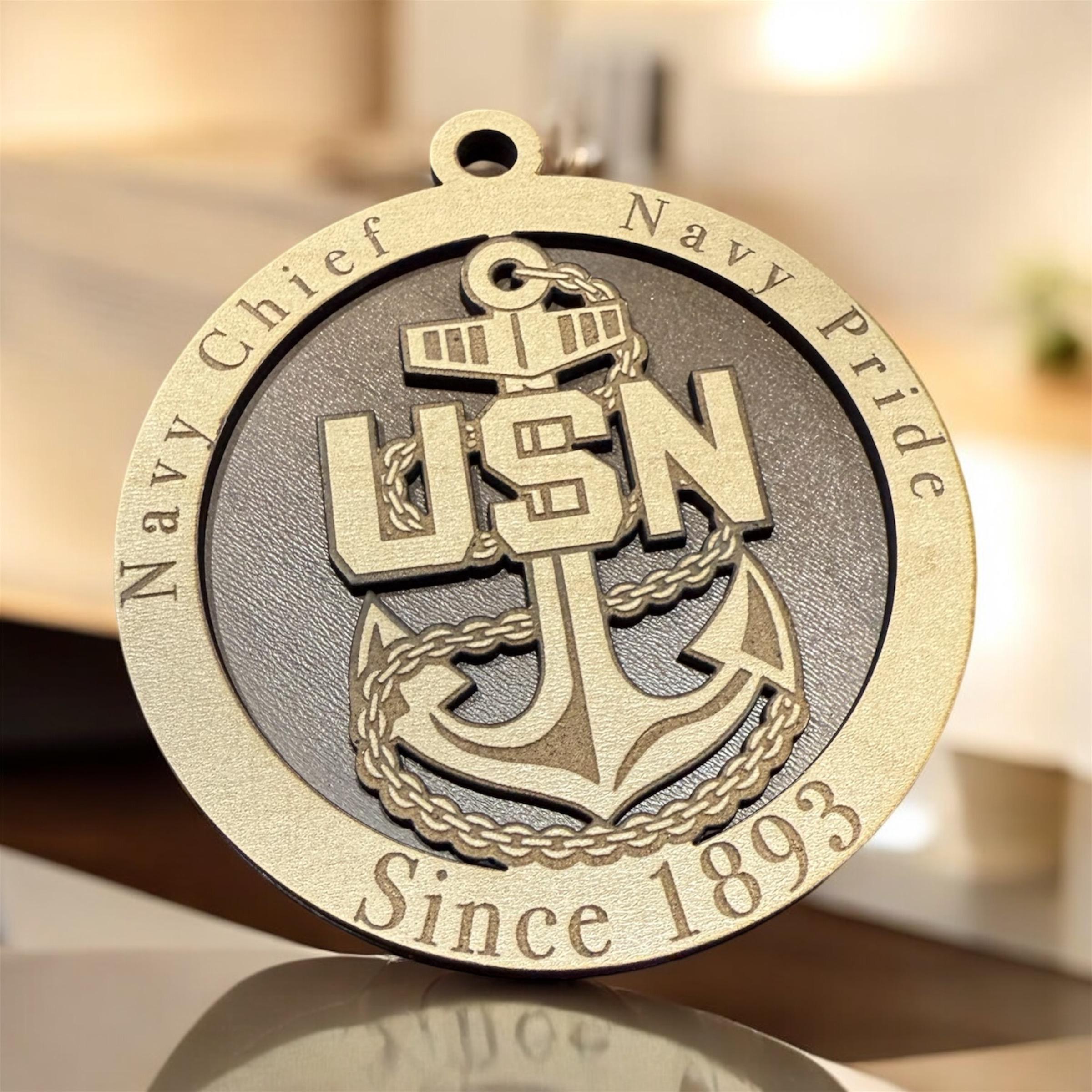 Navy Chief Christmas Ornament, Military Pride Senior Chief and Master ...