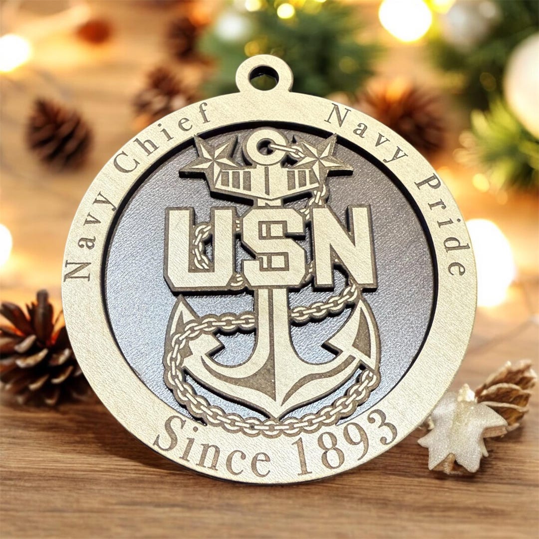 Navy Chief Christmas Ornament, Military Pride Senior Chief and Master ...