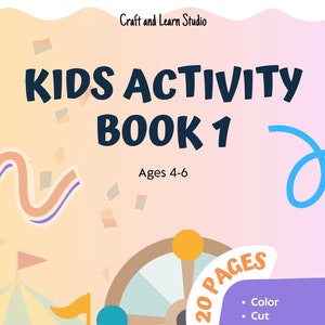 Kindergarten Activity Book Kid Printable Learning Pages - Etsy