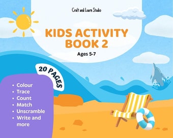 Kindergarten Activity Book Kid Printable Learning Pages - Etsy