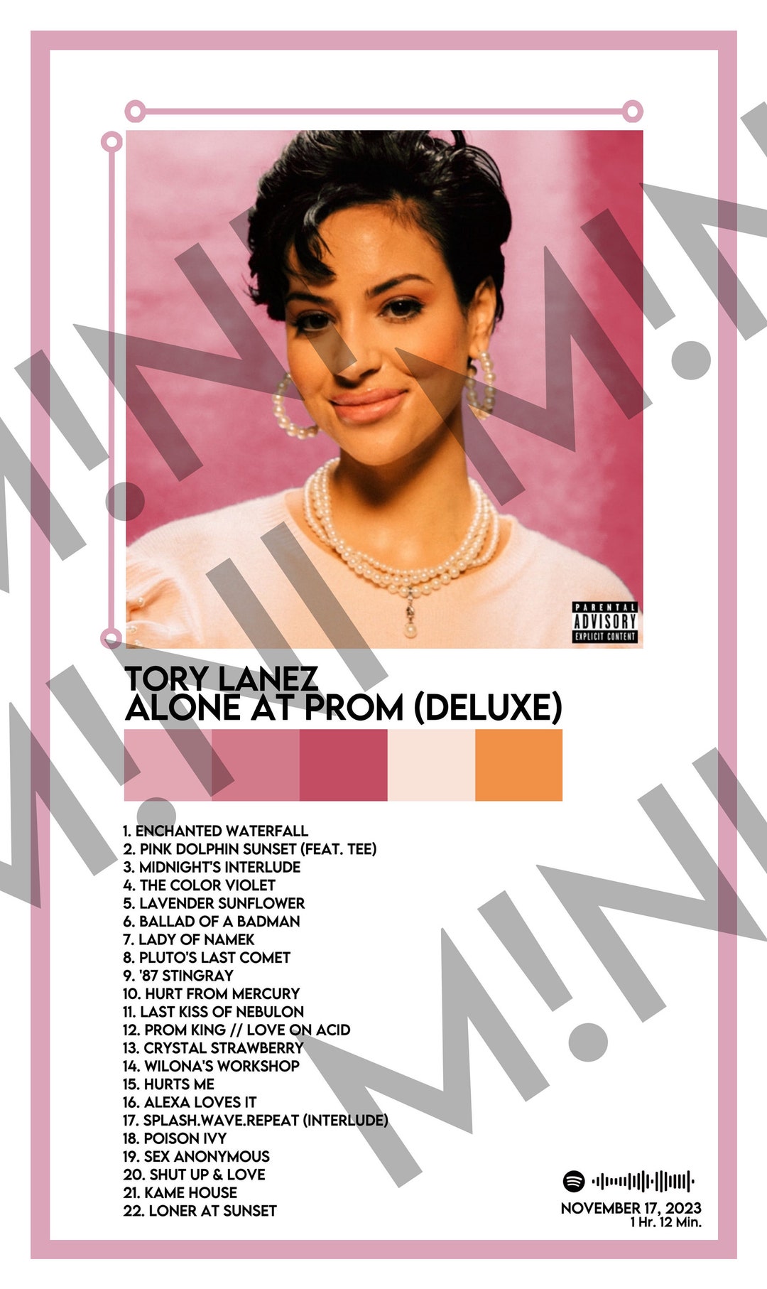 Tory Lanez “alone at Prom (deluxe)” 12X18 Album Cover Poster - Etsy