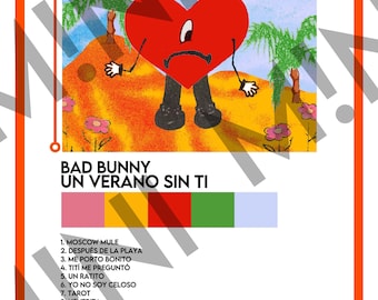 Bad Bunny, Un Verano Sin Ti Album Cover Paint by Number Kit - Etsy