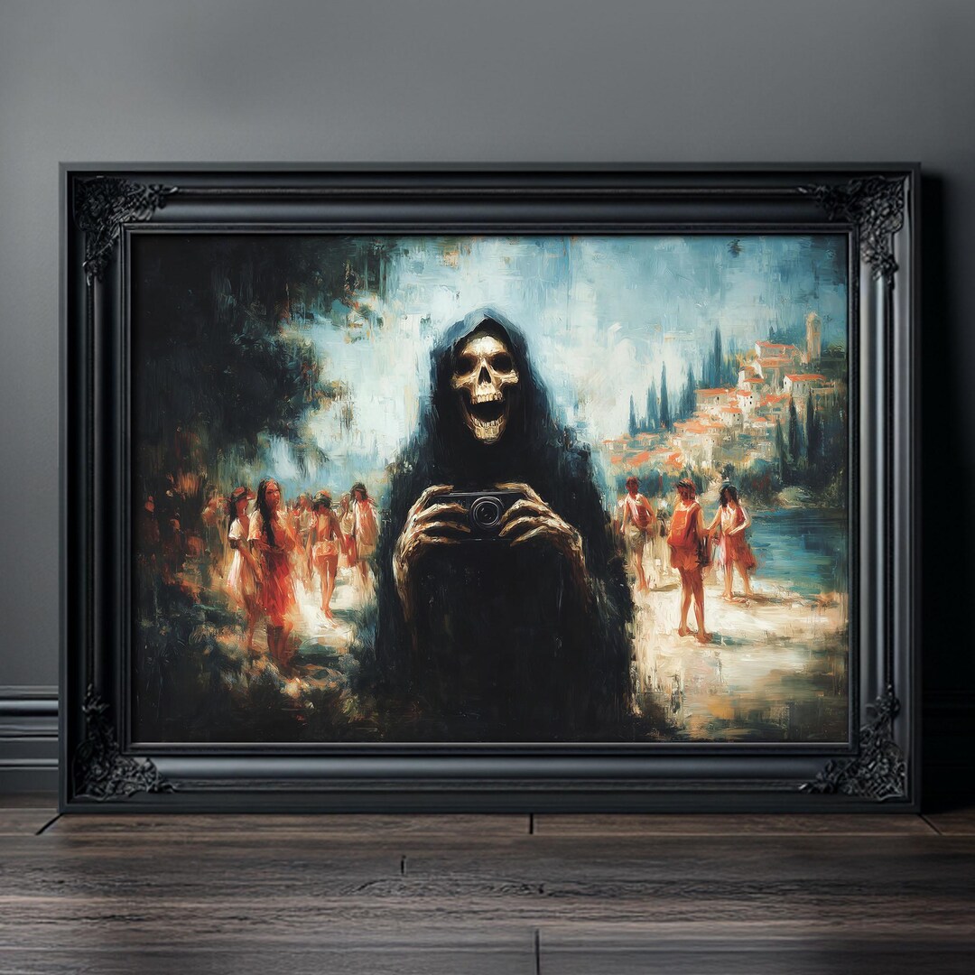 Grim Reaper Art Print - Dark Humor Beach Photography Wall Art ...