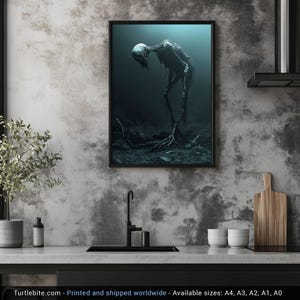 Horror Poster of Deep Sea Skeleton Creature, Scary Pictures, Extra ...