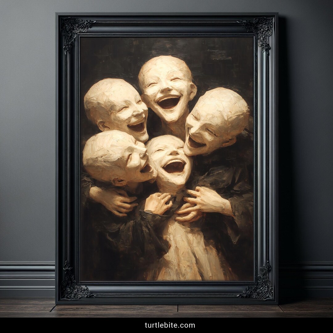 Creepy Cute Children Poster, Disturbing Art Print, Surreal Dark Humor ...
