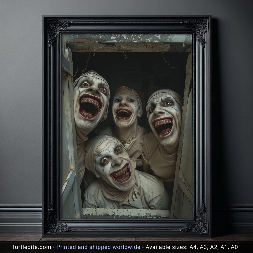 Tadaaa! Creepy Good Old Friends Party Poster - Dark Spooky Whimsigoth ...