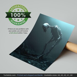 Horror Poster of Deep Sea Skeleton Creature, Scary Pictures, Extra ...