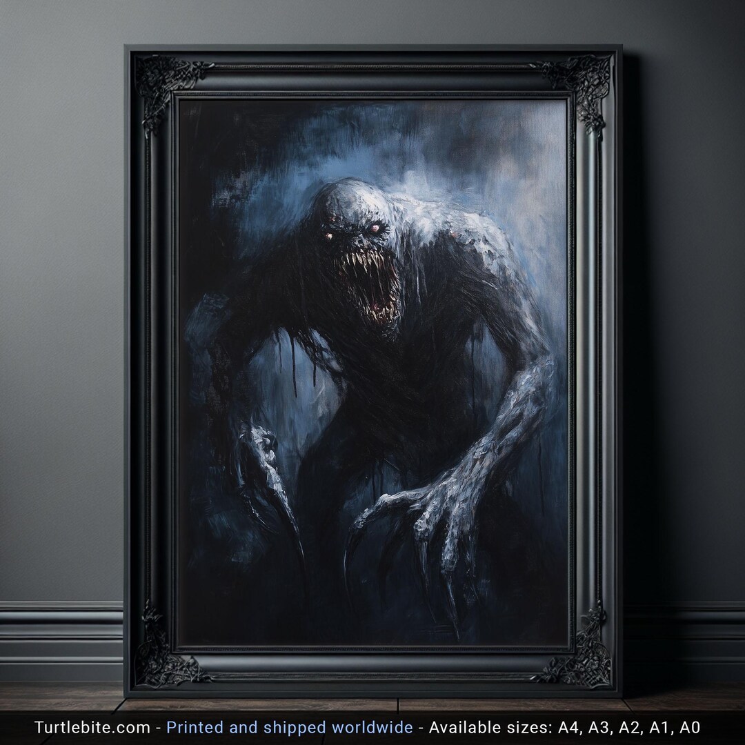 Dark Grey Soul Oil Painting, Scary Pictures, Spooky Gothic Artwork ...