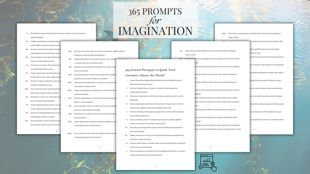 Prompts for Instant Imagination, Journal Prompts for Creativity, School ...