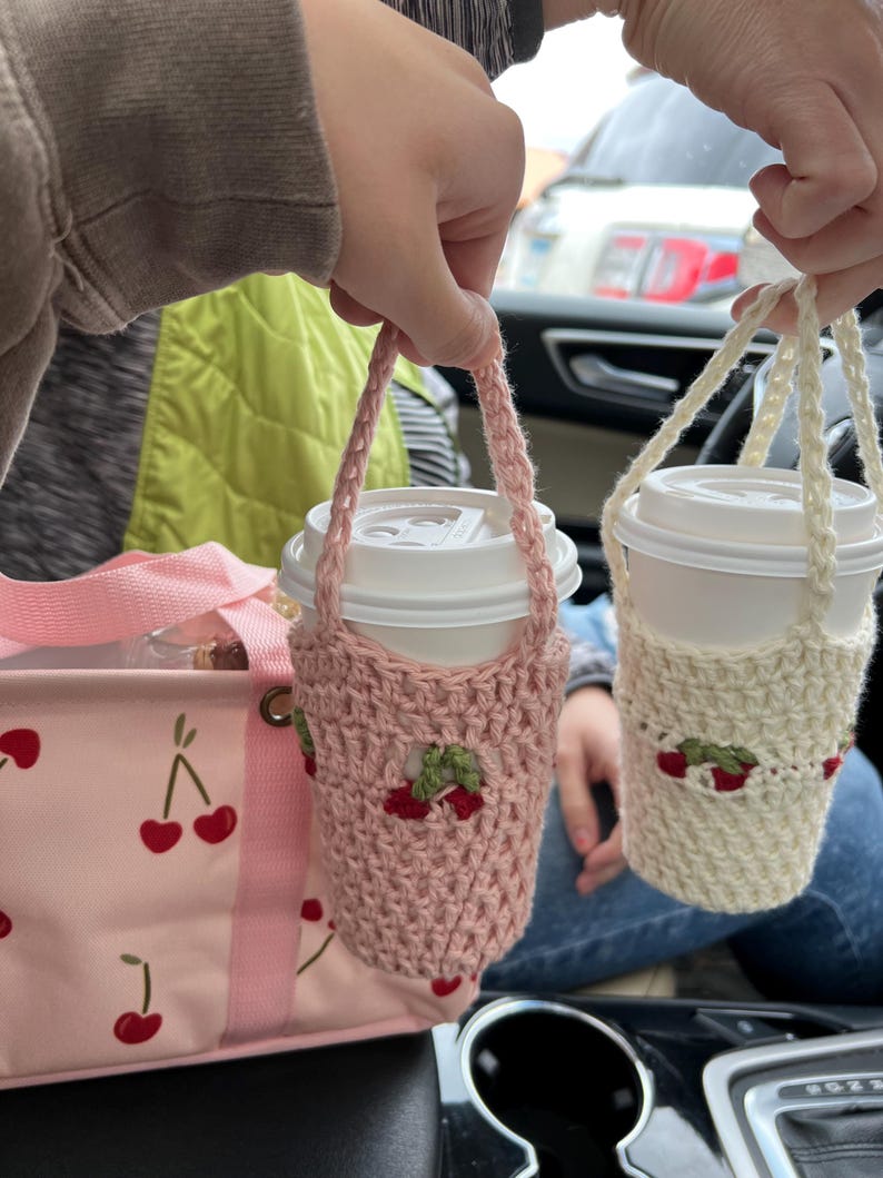 Cherry Drink Carrier Crochet Pattern - Easy Digital PDF - Etsy