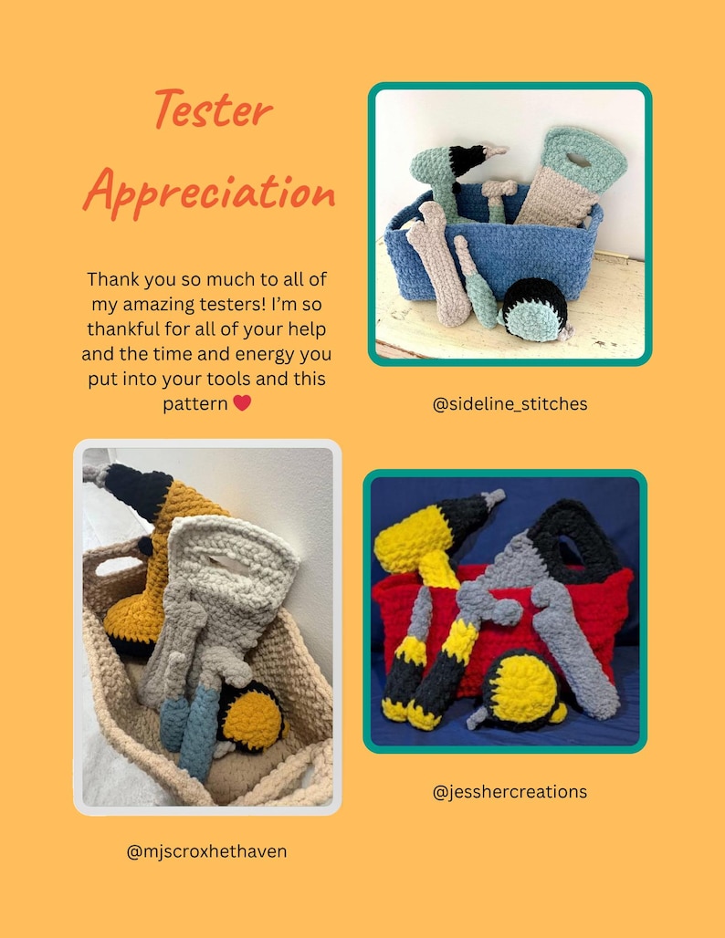 Little Builder’s Toolbox Crochet Pattern - Easy Digital PDF ...