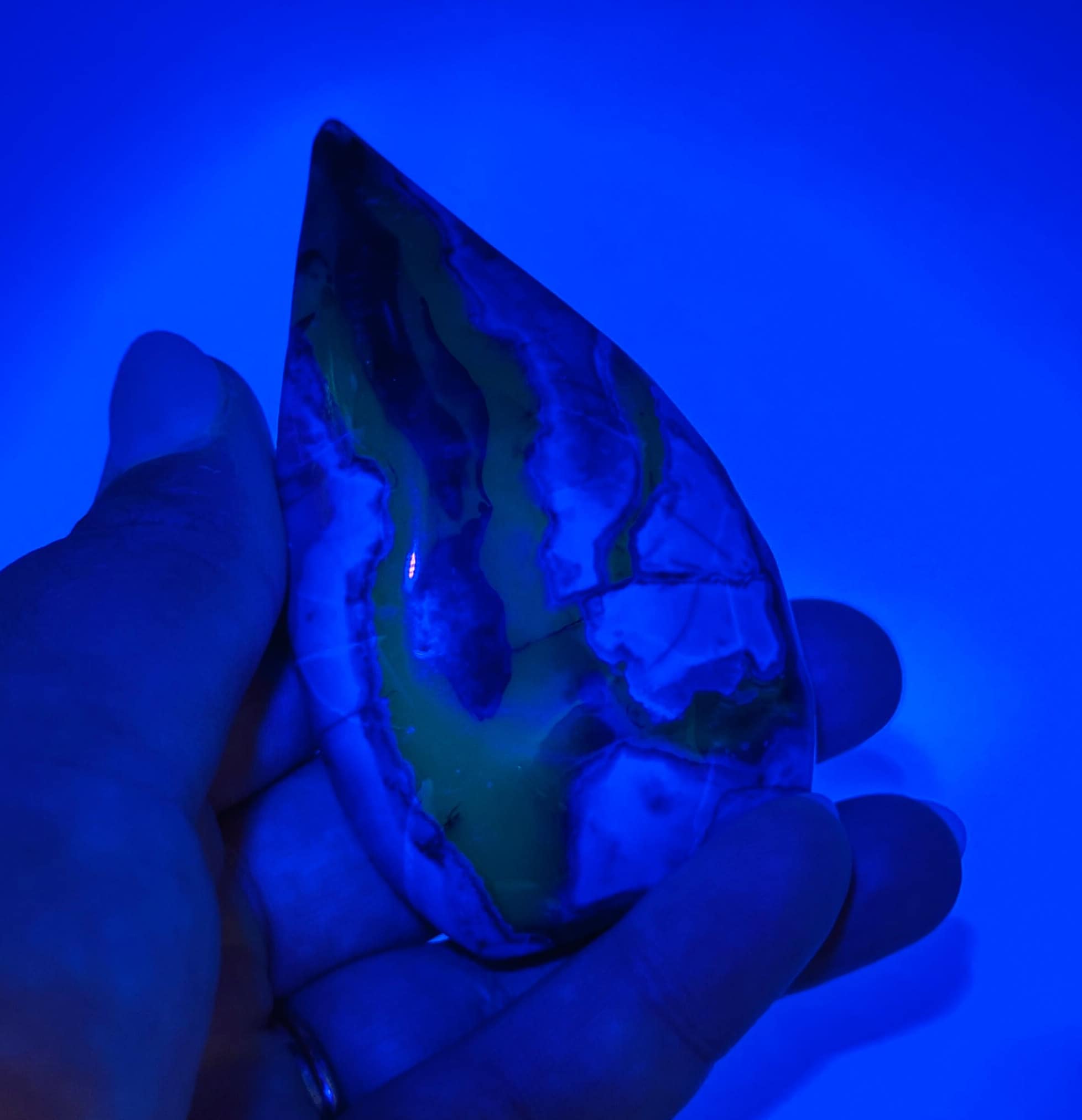 Volcano Agate Symphony: UV Reactive, Charged by the Hawaiian Sea ...