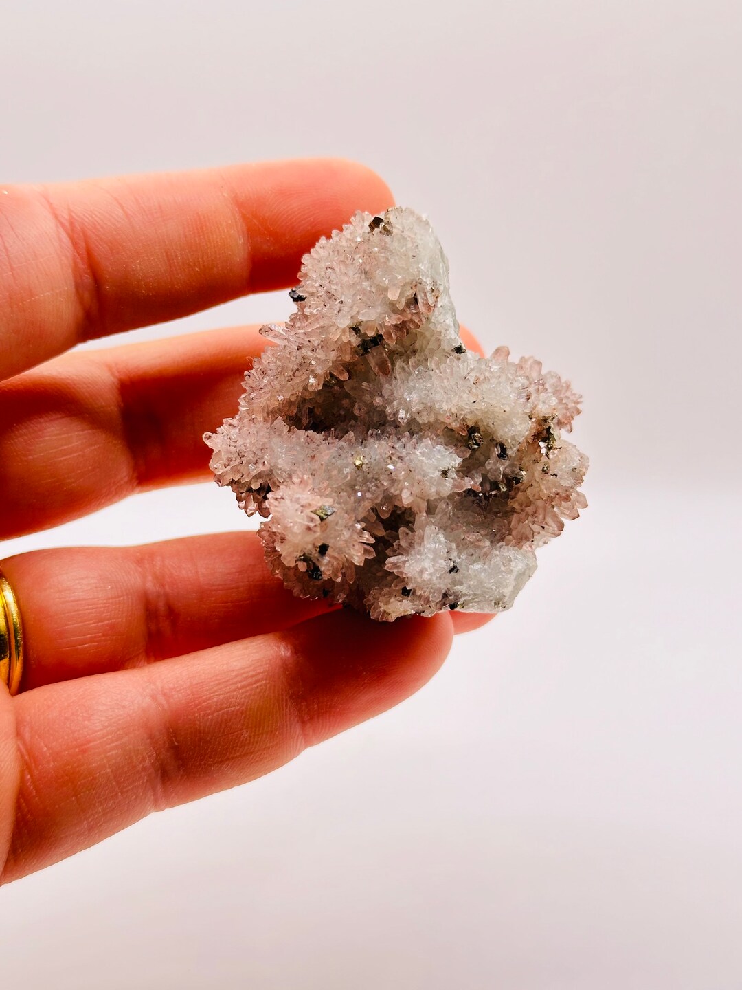 Clear Quartz With Pyrite Mix Clusters: Abundance Fusion, Prosperity ...