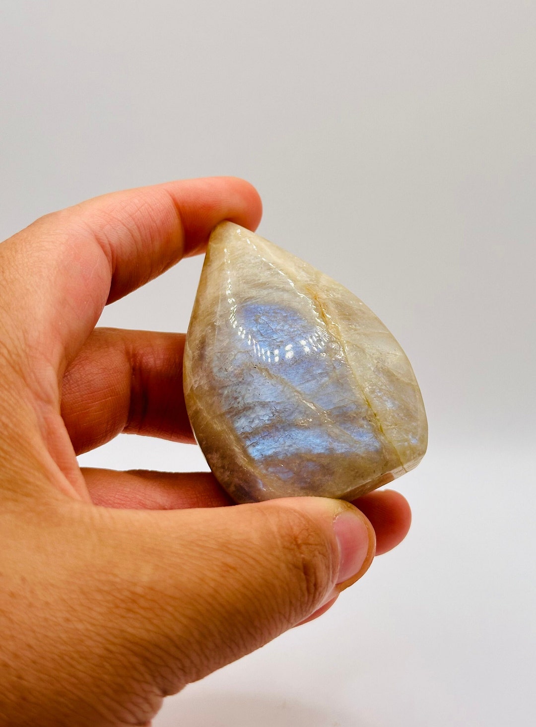 Super Light Blue Beautiful Flash Moonstone Teardrop: Ethereal Glow ...