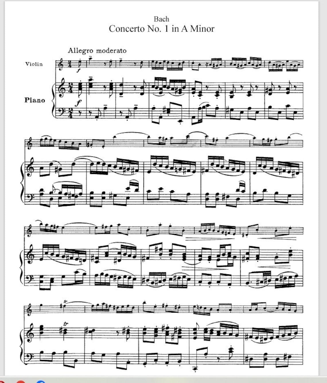 4 Concertos for Violin by J.s.bach. A World Classic, a Masterpiece of ...