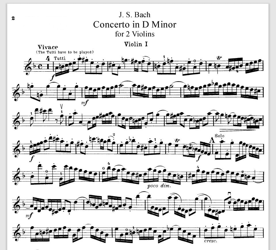 4 Concertos for Violin by J.s.bach. A World Classic, a Masterpiece of ...