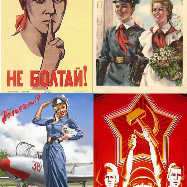 Ussr Soviet Union Russia Propaganda Posters Communist Russia - Etsy