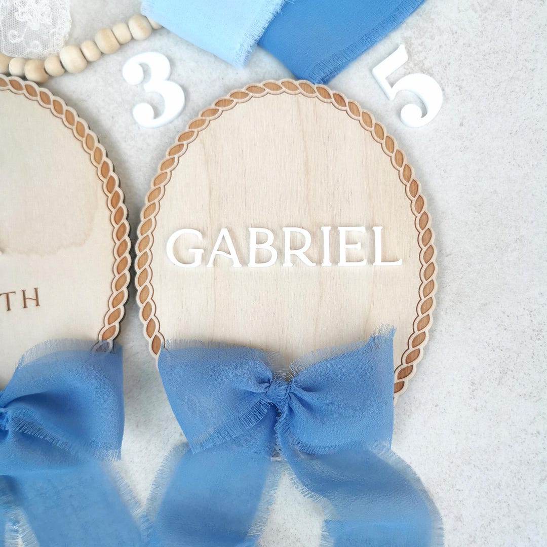 Baby Boy Name Announcement Sign, Hospital Birth Statistic Plaque ...