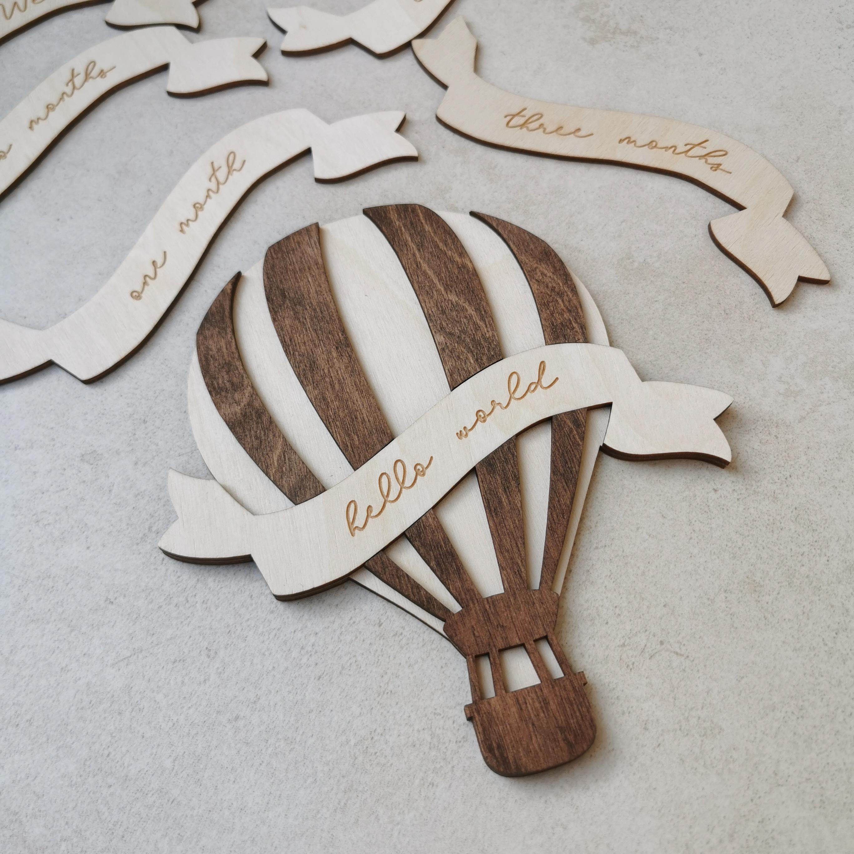 Hot Air Balloon Milestone, Baby Shower Gift, Monthly Milestones ...