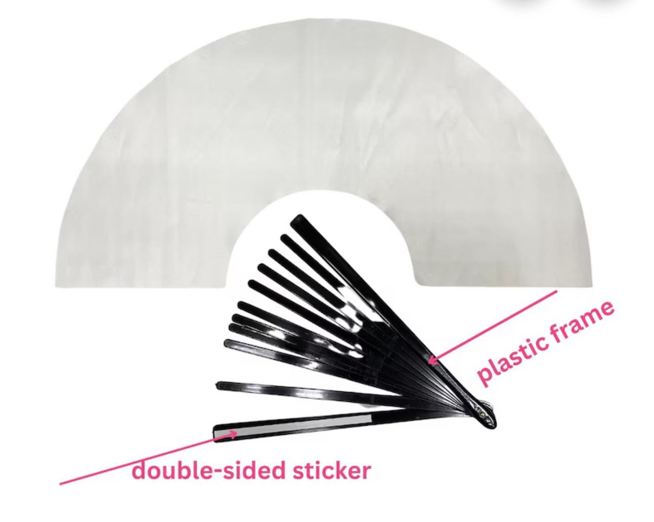 Sublimation Hand Clack Fan, Fan Blanks, Plastic Polyester Fan, White ...