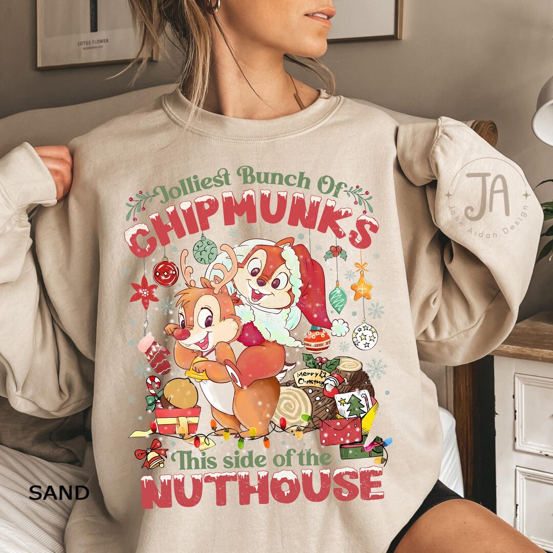 Santa Chip and Dale Jolliest Bunch of Chipmunks Retro Christmas Png ...