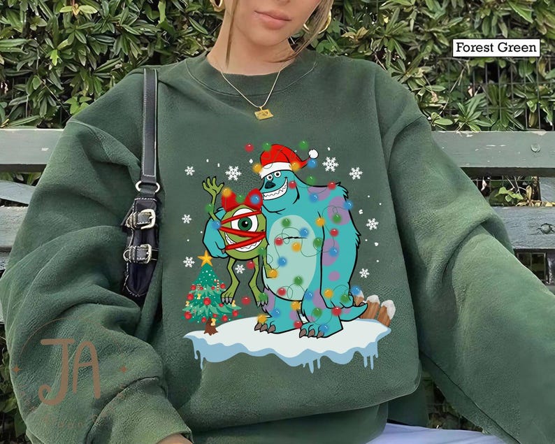 Monsters Inc Mike Present and Santa Sully Christmas Light Comfort ...