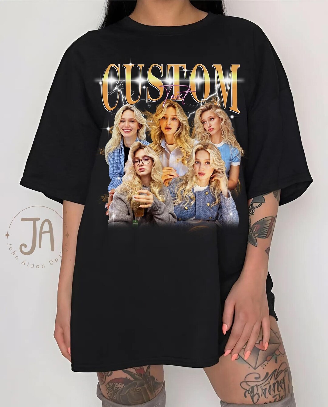 Custom Girl Friend Bootleg T-shirt, Custom Your Own Bootleg Tee, Retro ...