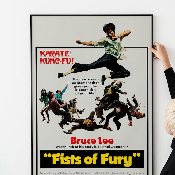 Vintage Bruce Lee Poster - Etsy