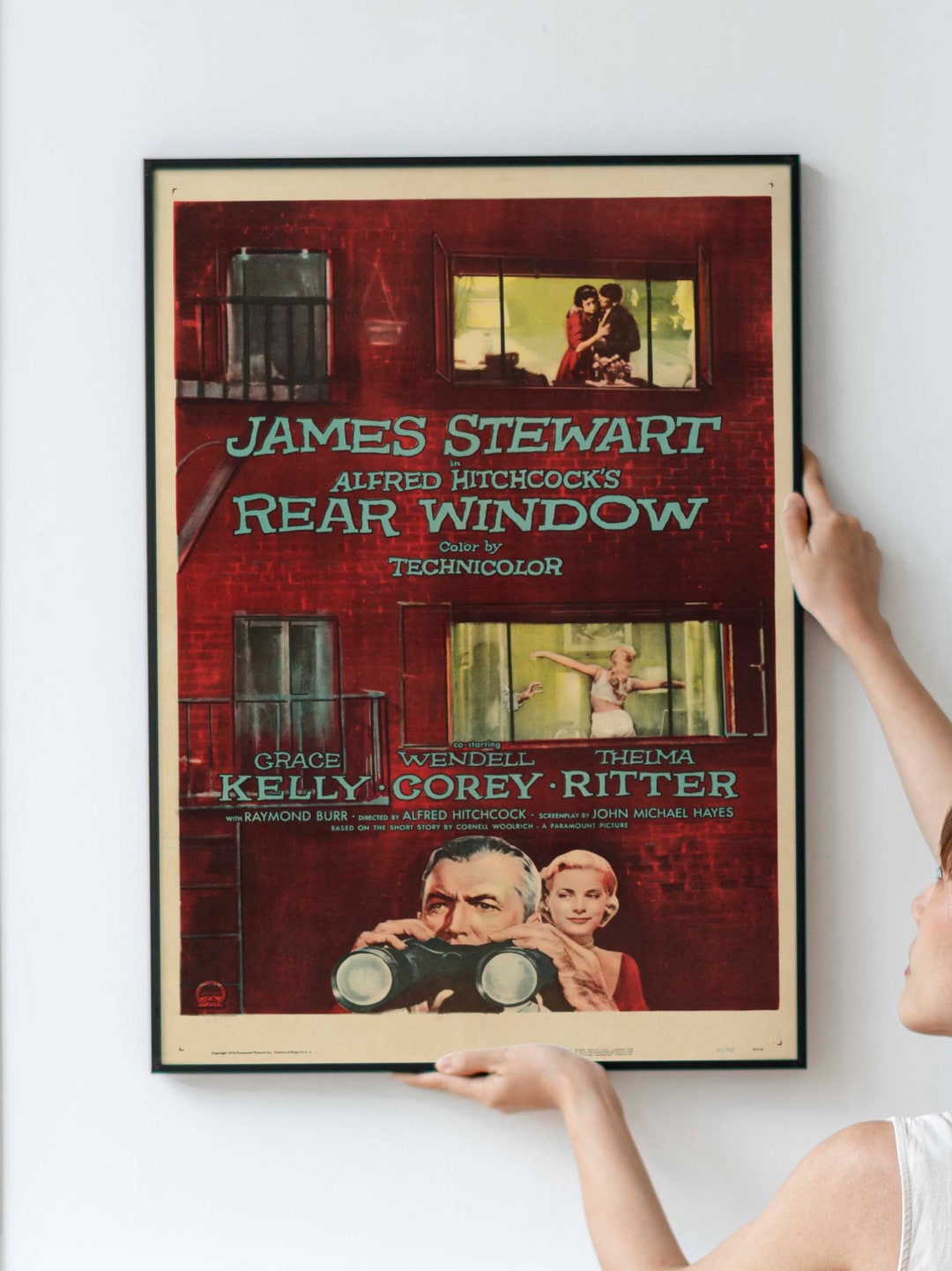 1950s Vintage Thriller Movie Poster Classic Suspense Cinema Collectible ...