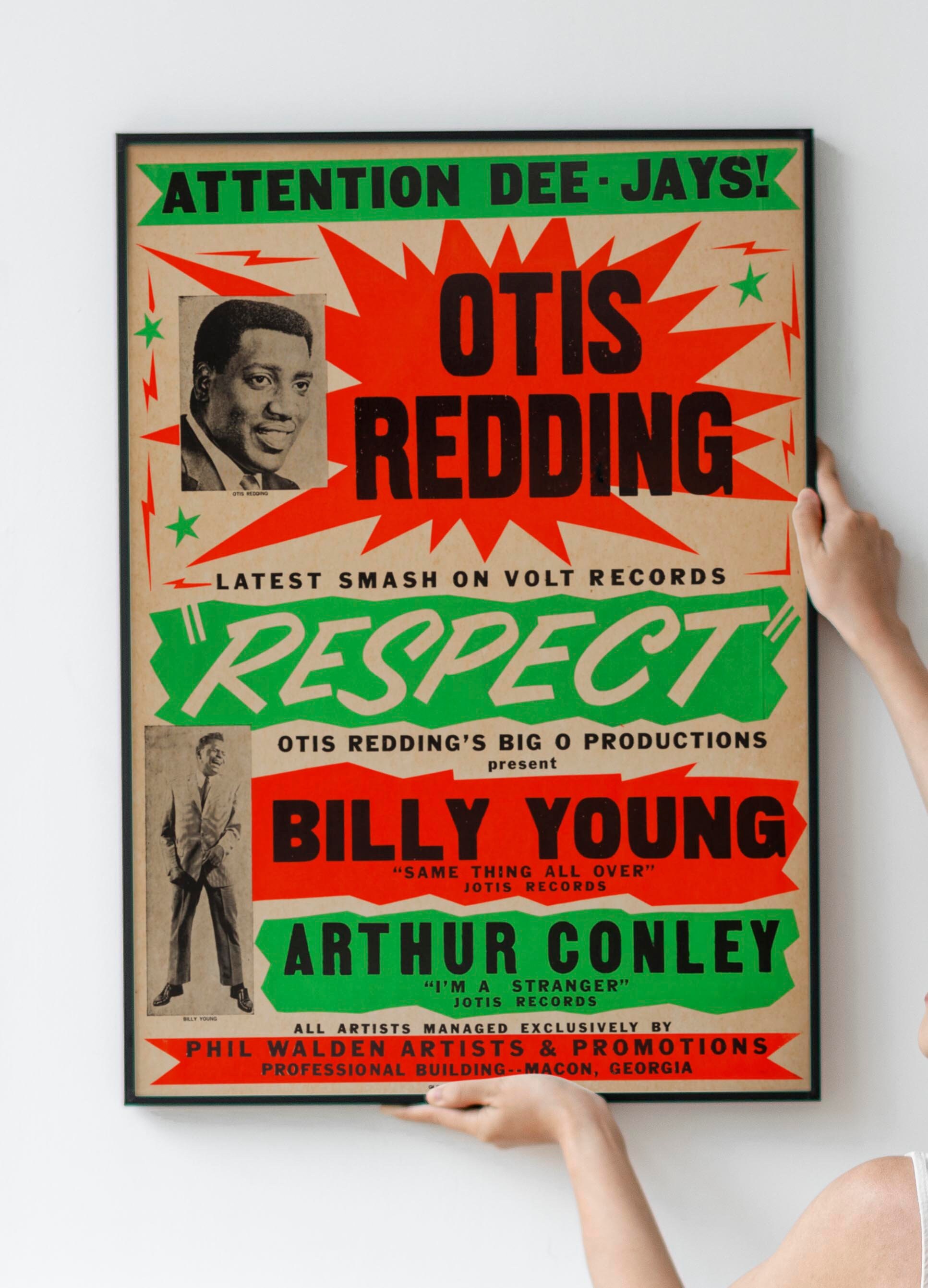 18x24 Vintage Classic Blues Music Otis Redding 1965 respect Promo ...