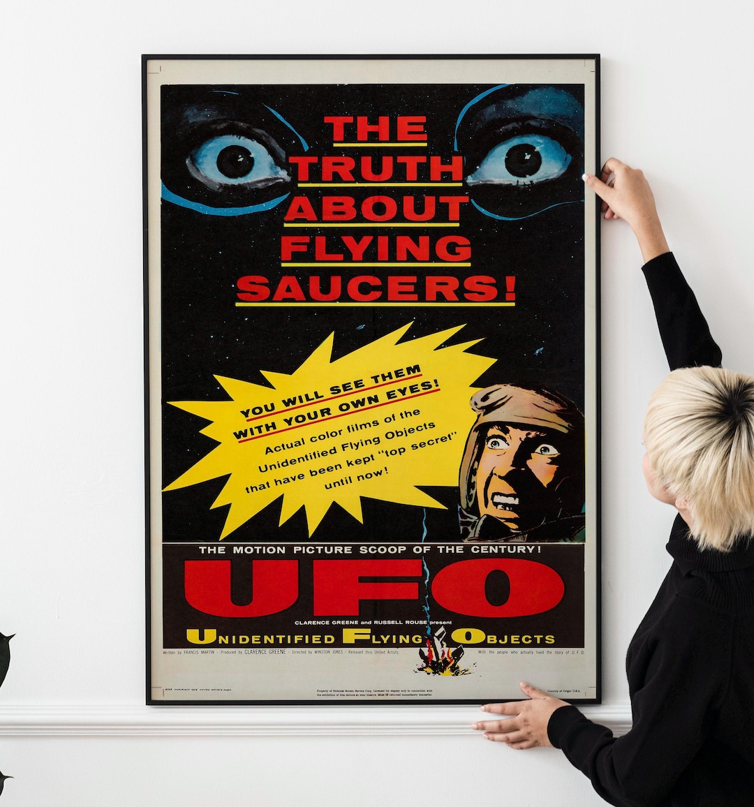 UFO 1956 Movie Poster – Classic Sci-fi Film Art, Vintage Alien Invasion ...