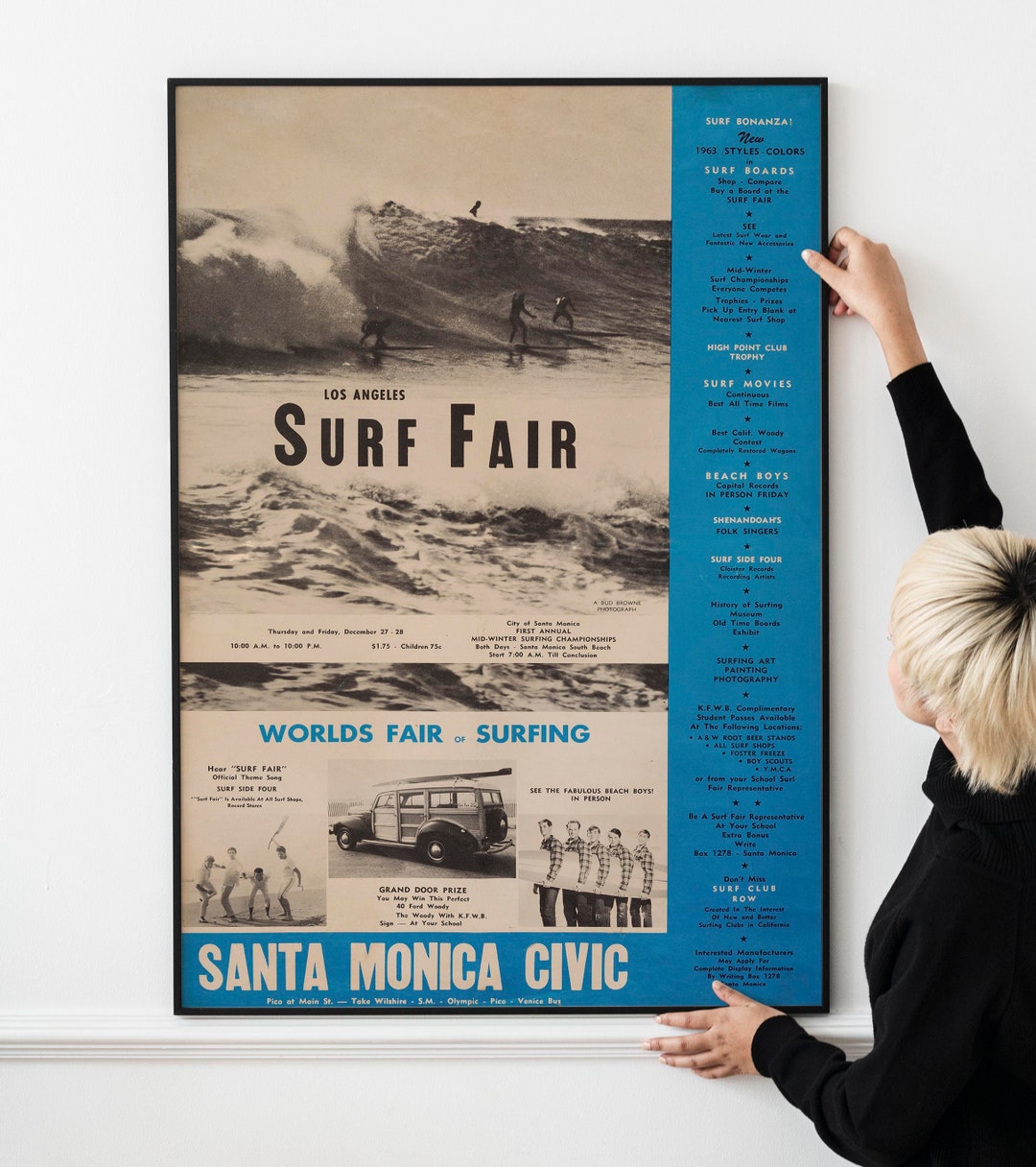 Surf Fair Festival Concert Poster Vintage Surf Rock Poster – Classic ...