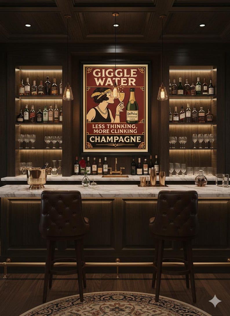 1920s Speakeasy Vintage Art Deco Poster – Classic Prohibition Gatsby ...