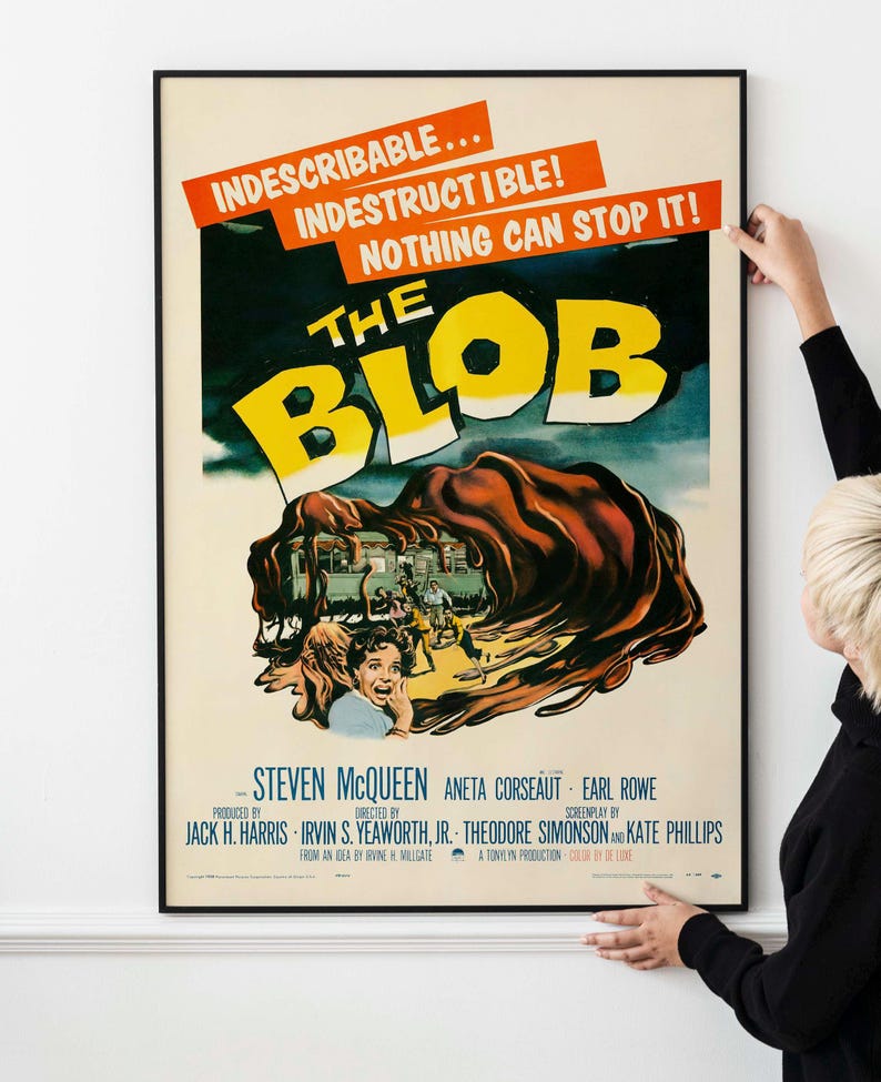 The Blob Movie Poster – Retro Horror Sci-fi Film Print - Etsy