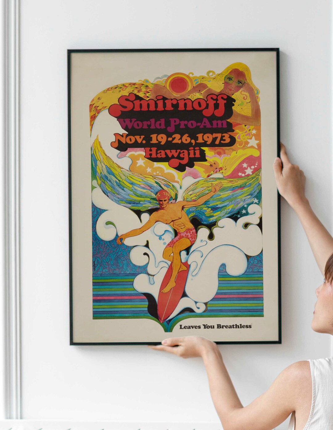 Iconic Vintage 1973 Hawaii World Pro-am Surfing Poster / Vintage ...