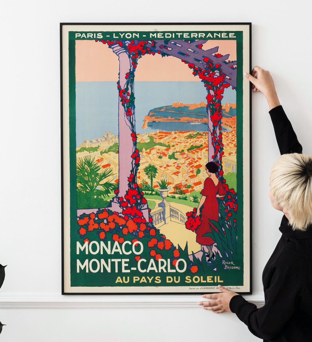 Vintage European Travel Poster – 1920s Monaco Monte-carlo French ...