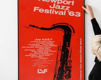 1950s Vintage Jazz Festival Poster – Retro Rnb Bebop Blues Print ...