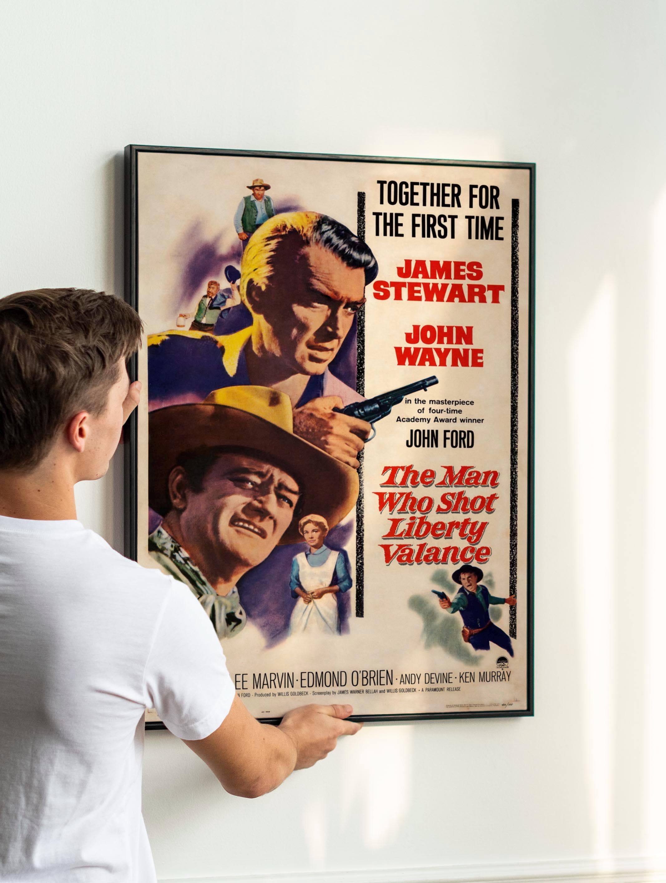 Vintage Western Movie Poster – 1960s Cowboy Film Art, Classic Cinematic ...