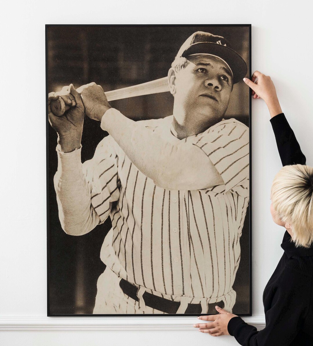 Retro Baseball Poster 1940s Era Vintage Sports Memorabilia Print ...