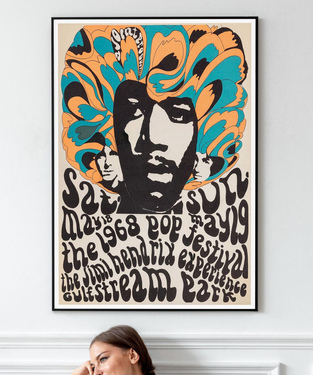 1968 Vintage Psychedelic Rock Poster – Retro 60s Music Festival Print ...