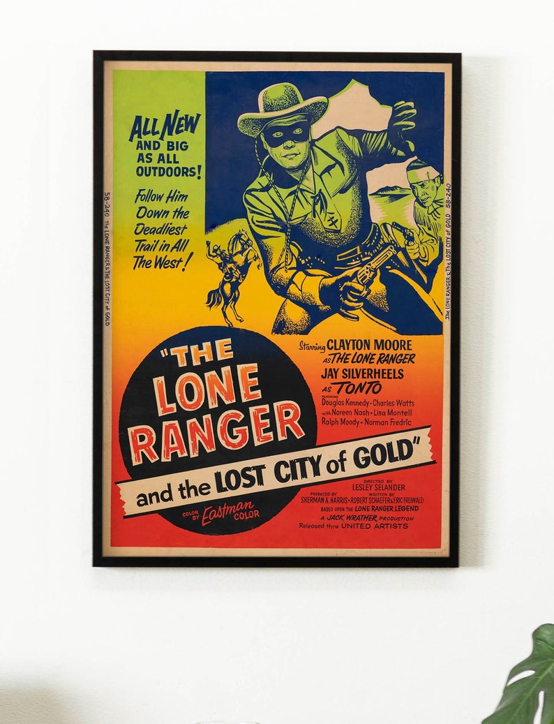 Vintage Classic the Lone Ranger 1940 Movie Poster - Etsy