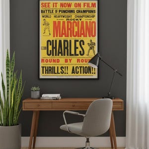 Classic 1950s Boxing Poster – Vintage Retro Sports Fight Print, Old ...
